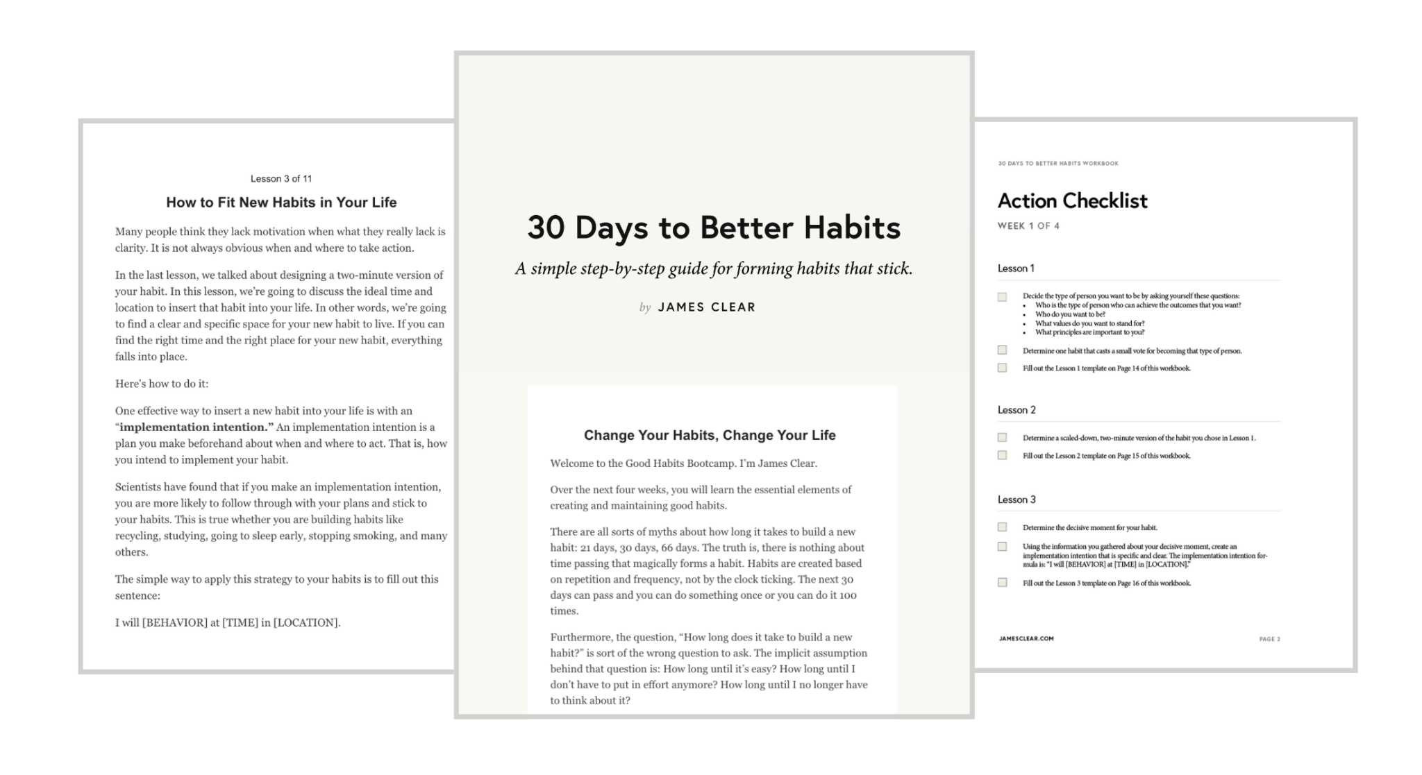 Sign up for James Clear's 30 Days to Better Habits email course